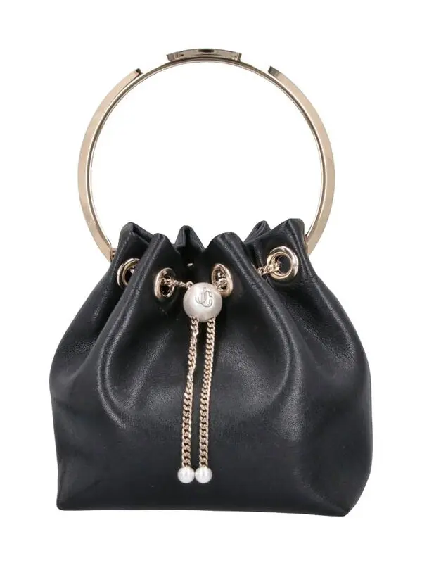 JIMMY CHOO Bon Bon Bag In Sheep Leather With Brass Hardware - Black
