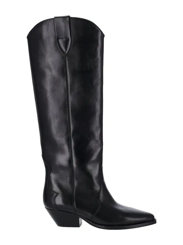 Isabel Marant Étoile Calf Leather Ankle Boots - Black