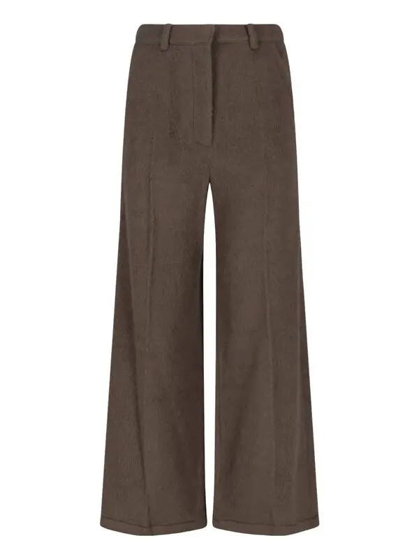 LOW CLASSIC Wool-alpaca Blend Trousers - Violet