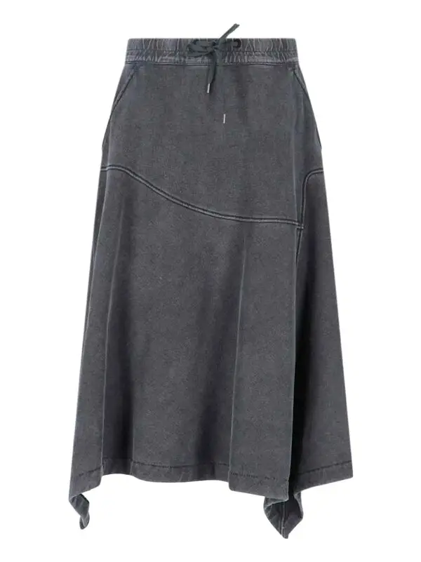 Our Legacy Printed 100% Organic Cotton Midi Skirt - Grey