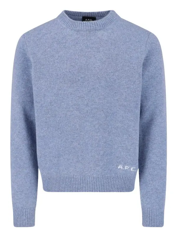 A.p.c. 100% Wool Sweater - Light Blue