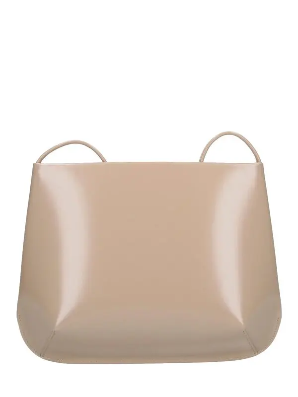 FANE Light & Natural Calf Leather Bag With Recycled Econyl Lining - Beige