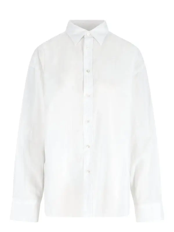 FINAMORE 1925 100% Cotton Poplin Shirt - White