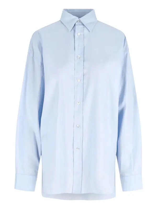 FINAMORE 1925 100% Cotton Striped Shirt - Blue