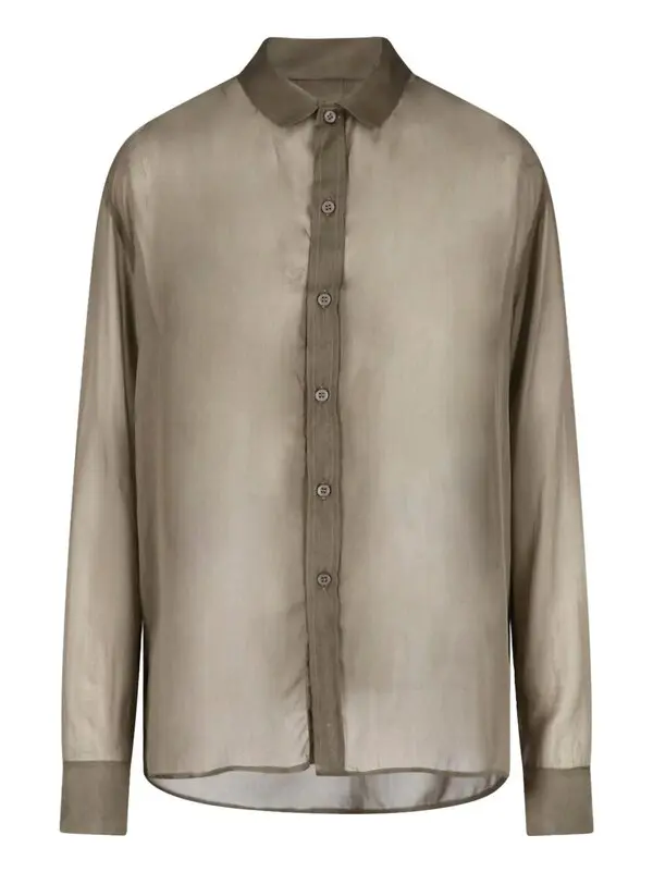 Paloma Wool Silk Button-up Shirt - Green