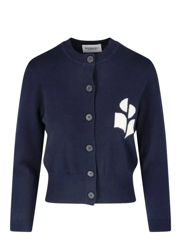 MARANT ETOILE Button-front Knit Cardigan - Blue