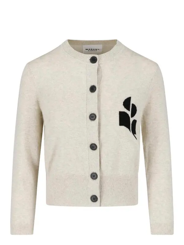 MARANT ETOILE Button-front Knit Cardigan - Grey