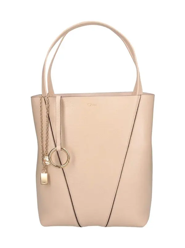 Chloé 100% Cow Leather Shoulder Bag - Beige