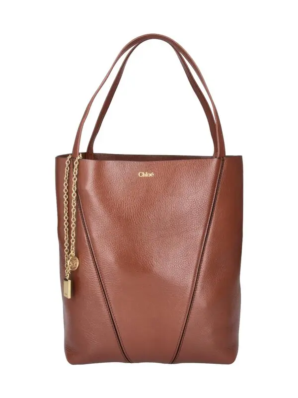 Chloé Italian Cow Leather Shoulder Bag - Brown