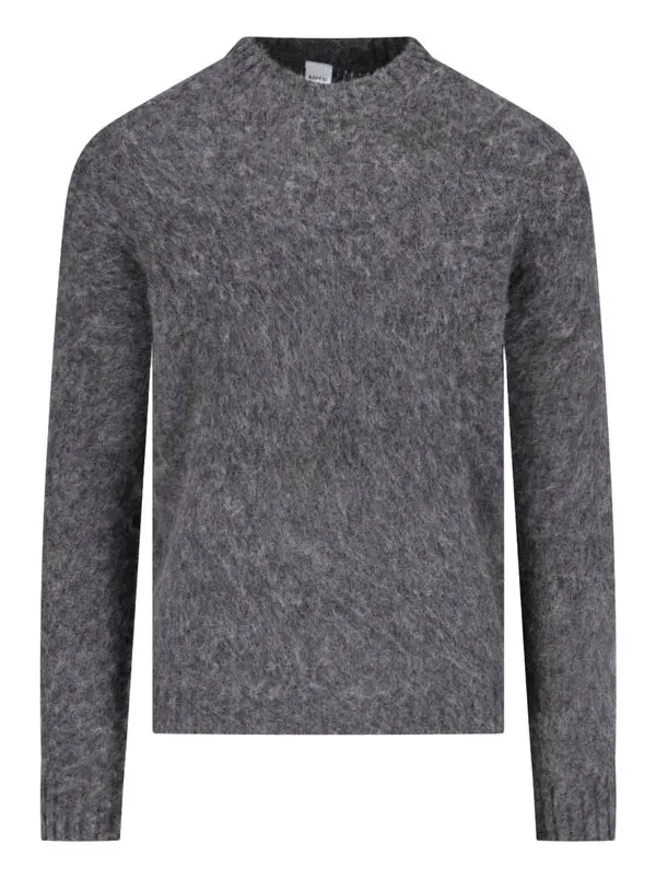 Aspesi 100% Wool Crew Neck Sweatshirt - Grey