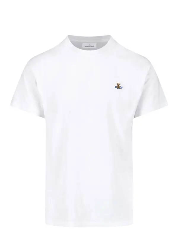VIVIENNE WESTWOOD Orb Logo Cotton T-shirt - White