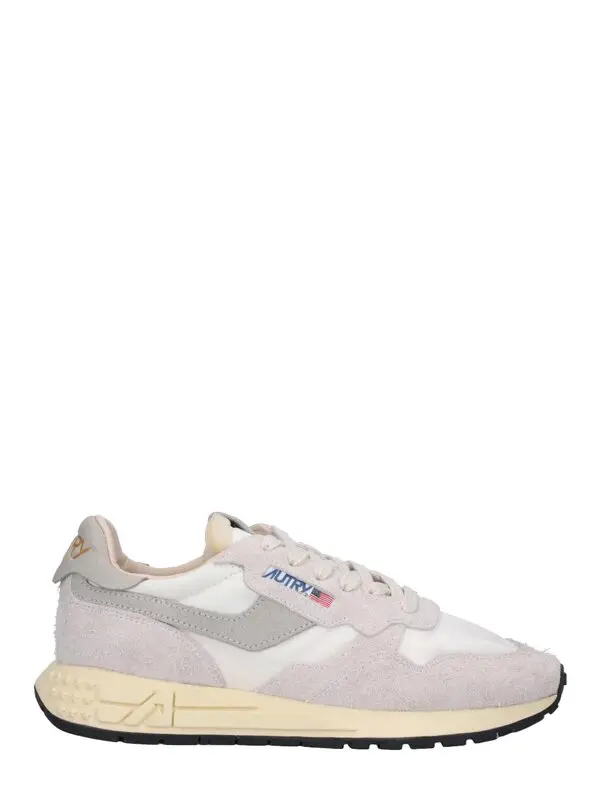 AUTRY Leather & Nylon Low-top Sneakers - Grey