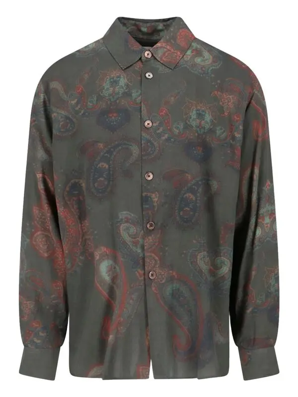 Our Legacy Paisley Print Button-up Shirt - Green
