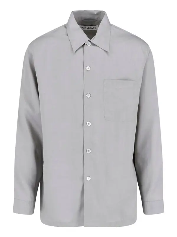 Our Legacy Long Sleeve Button-up Shirt - Grey