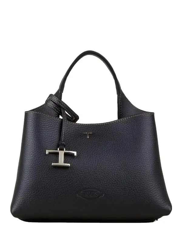 TOD'S Calf Leather Shoulder Bag - Black