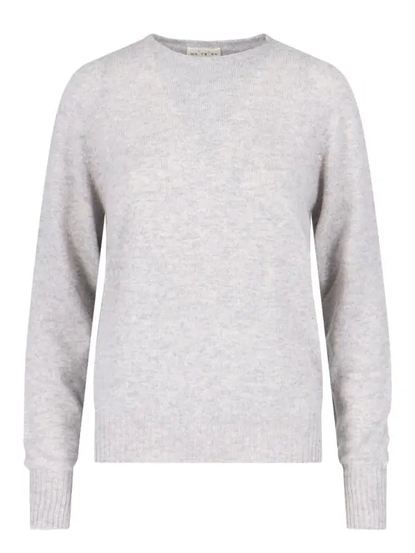 MA'RY'YA 100% Cashmere Crewneck Sweater - Grey