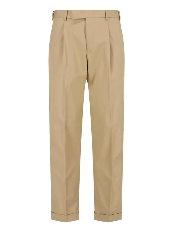 PT TORINO Cotton-stretch Trousers - Beige
