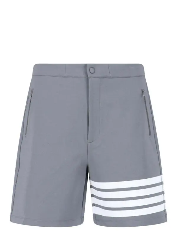 Thom Browne Stretch Viscose-blend Trousers - Grey