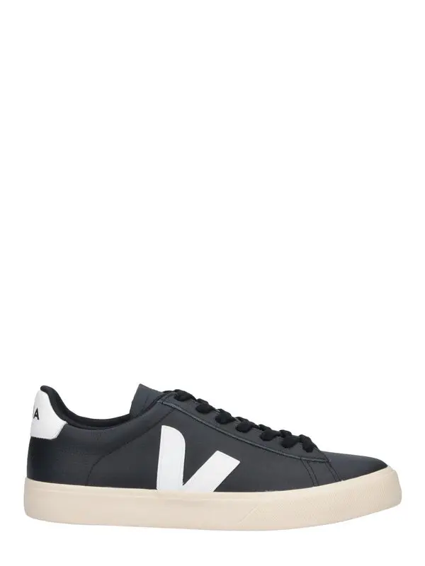 VEJA Leather Lace-up Sneakers With Amazonian Rubber Outsole - Black