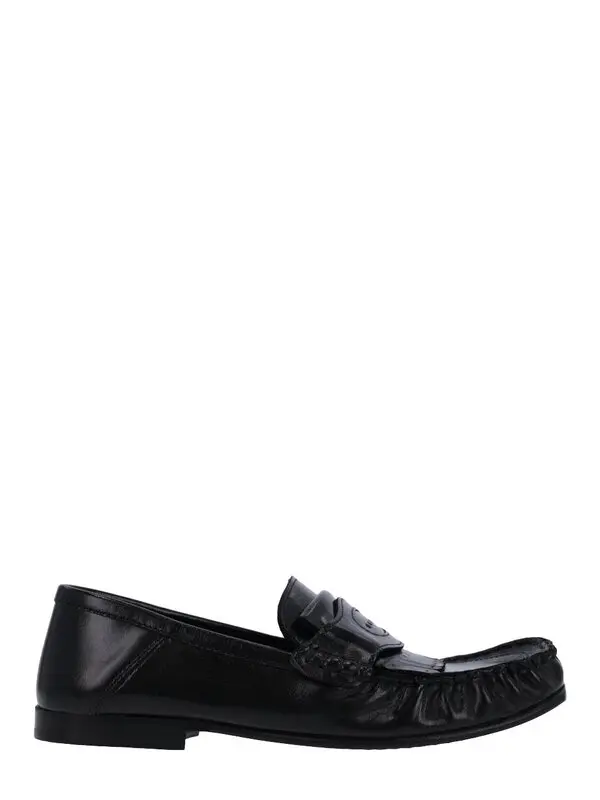 Marni Leather Flat Loafers - Black