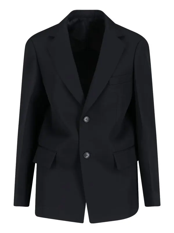 Phoebe Philo 100% Wool Tailored Jacket - Nero