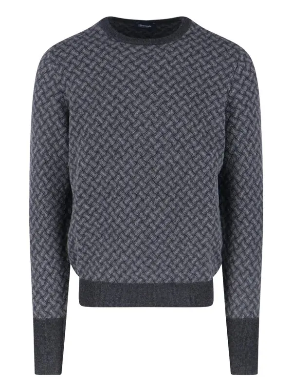 DRUMOHR Patterned Crewneck Sweater - Grey