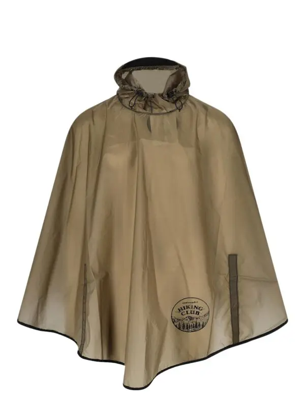 AND WANDER Lightweight Nylon Jacket With Hood - Beige