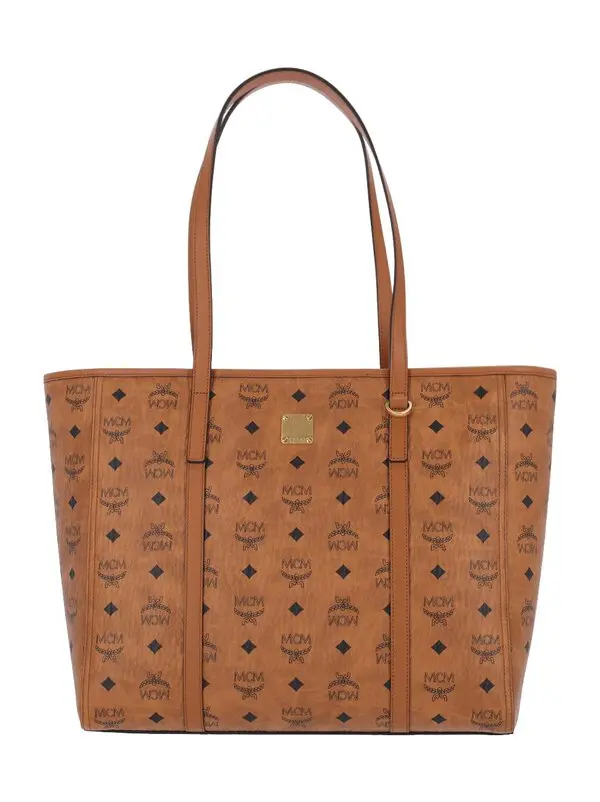 Mcm Structured Mini Handbag - Brown