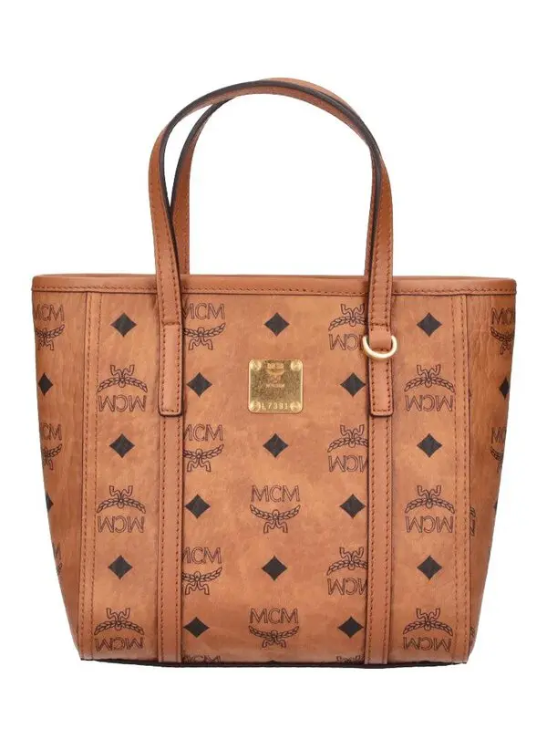 Mcm Logo-style Shoulder Bag - Brown