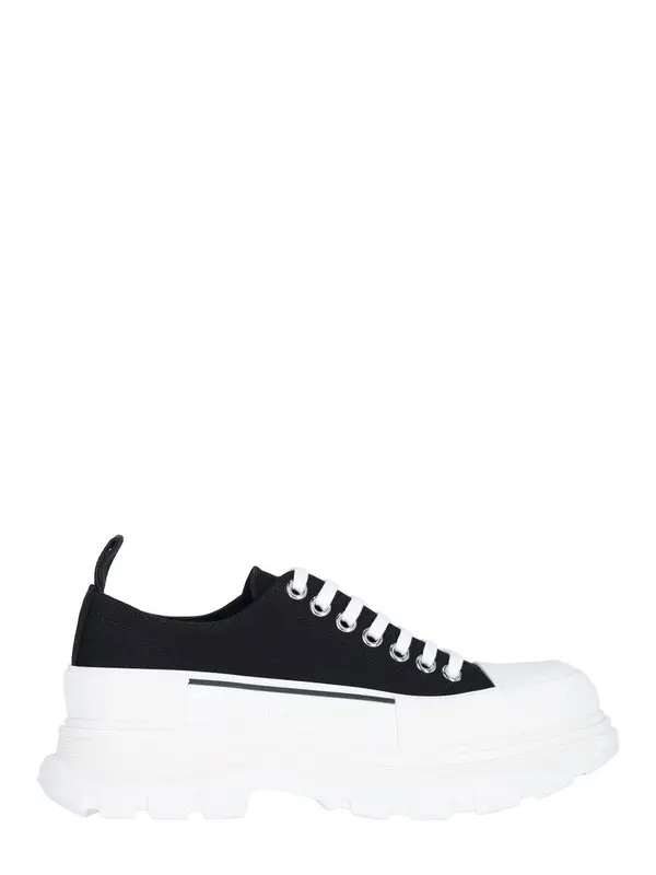 Alexander McQueen Canvas Platform Low-top Sneakers - Black
