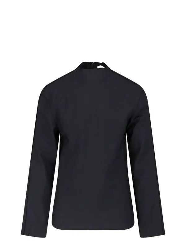 ENTIRE STUDIOS Mock Neck Long Sleeve Top - Black