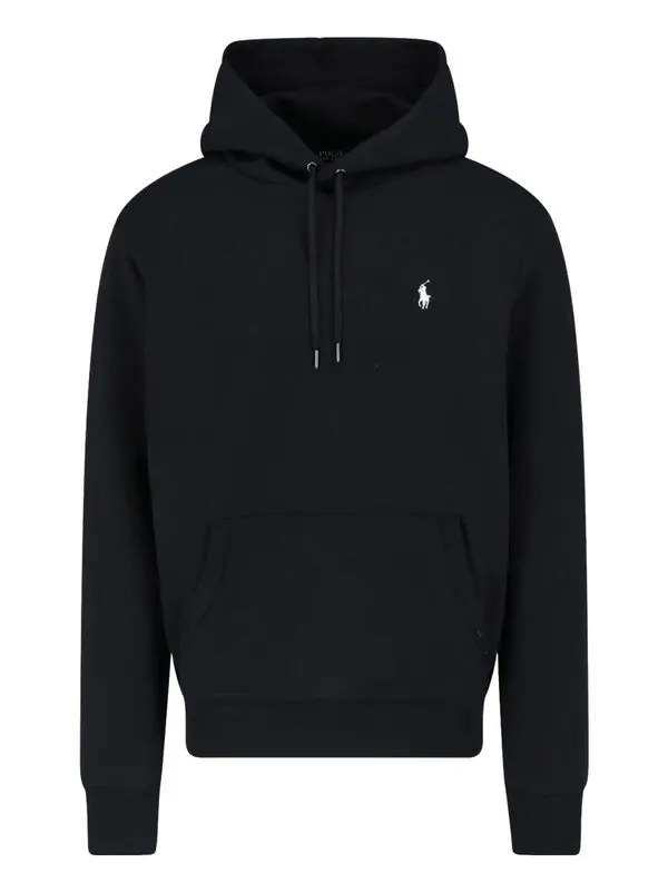 Polo Ralph Lauren Cotton & Recycled Polyester Knit Hoodie - Black