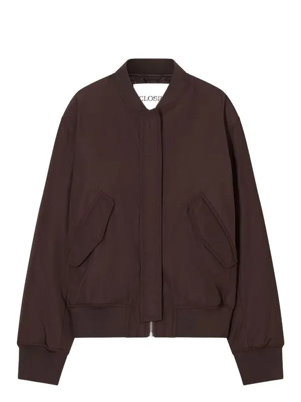 Closed Zipped Blouson Jacket - Brown