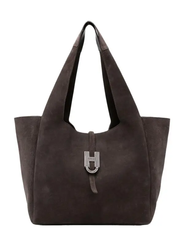 Hogan Trend Leather Tote Bag - Brown
