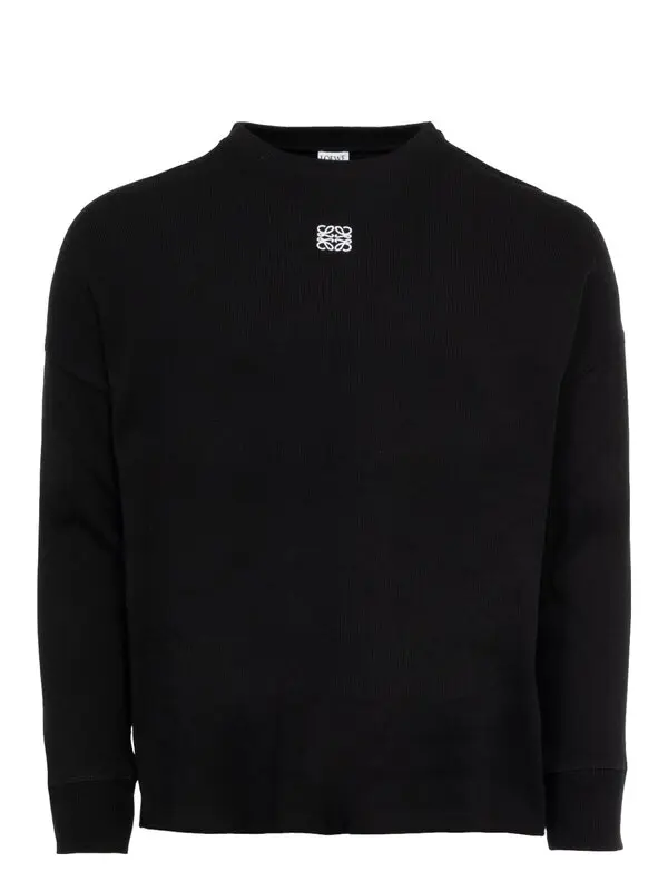 Loewe Anagram Cotton T-shirt - Black