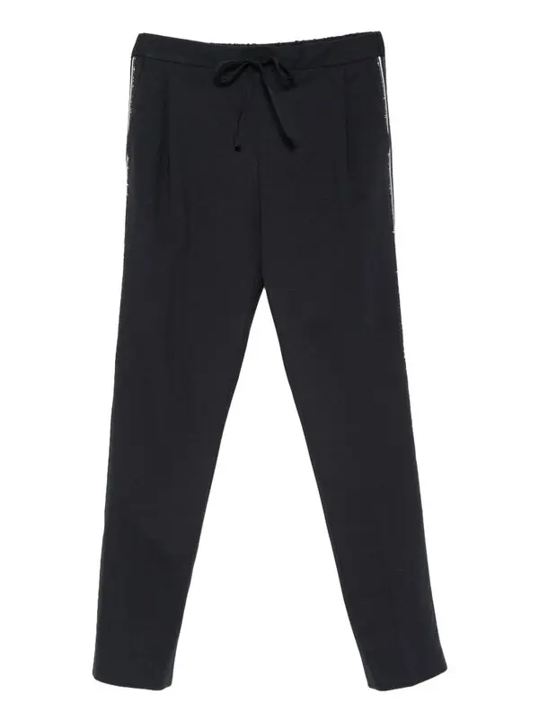 Fabiana Filippi Slim Fit Trousers With Side Stripe Detail - Blue