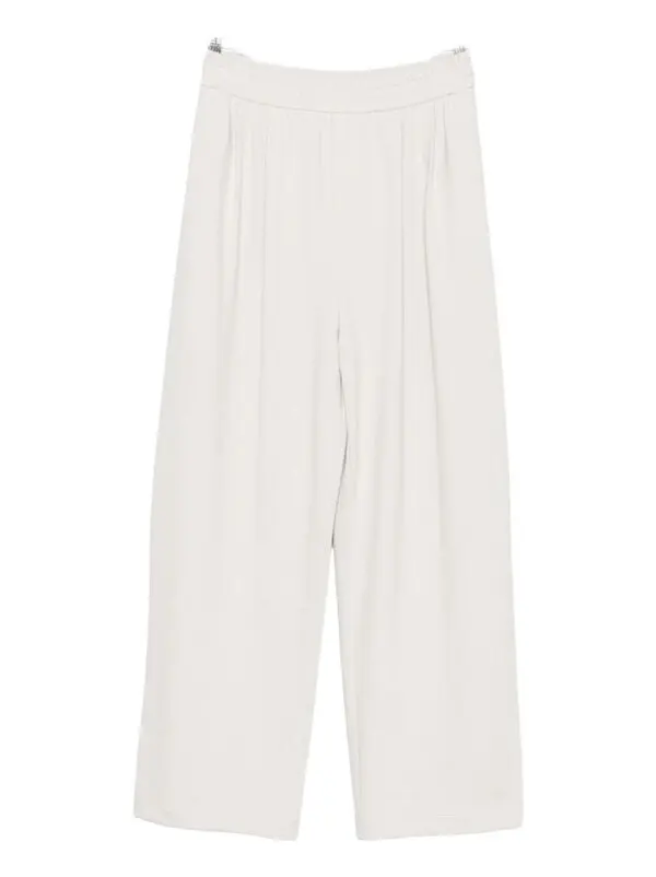 Brunello Cucinelli Beige Cotton Trousers - White