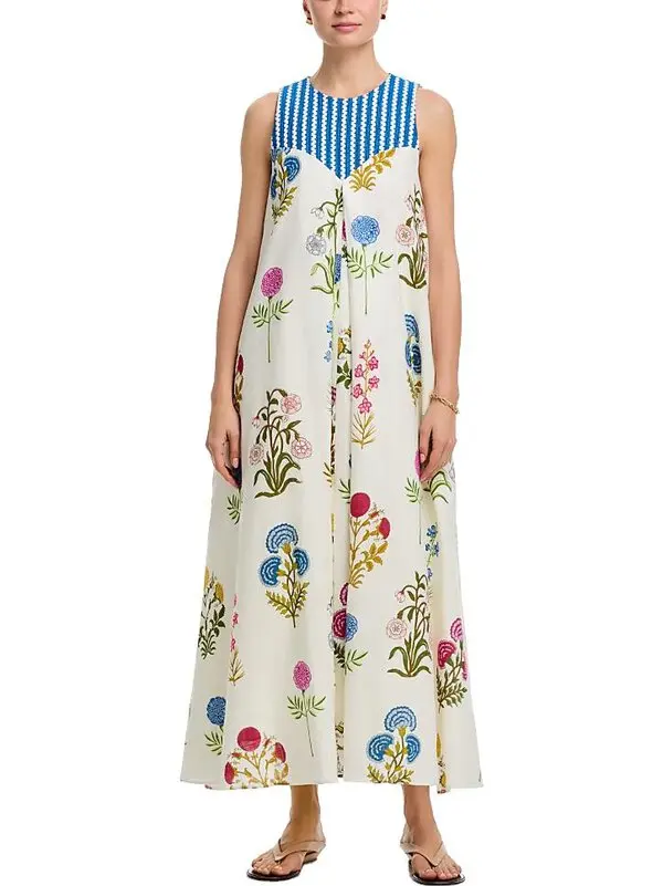 Elie Tahari The Eleanor Linen Dress - Multi Floral