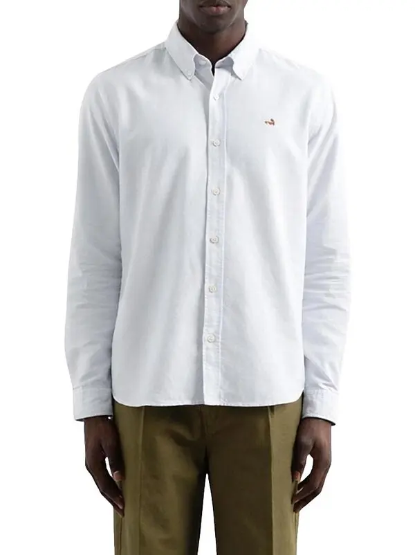 EDMMOND STUDIOS Duck Logo Oxford Shirt - Plain White