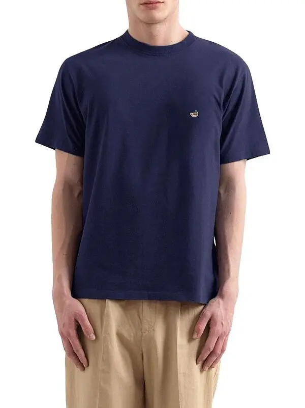 EDMMOND STUDIOS Duck Patch T-shirt - Plain Navy