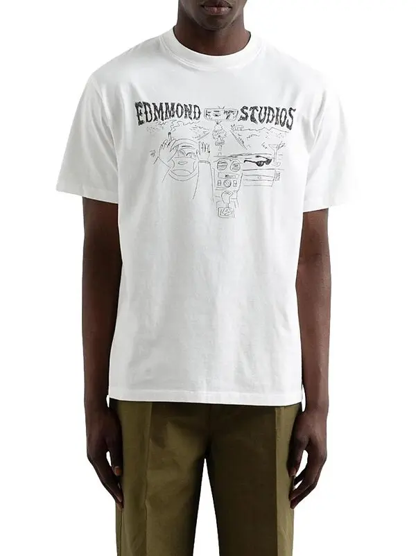 EDMMOND STUDIOS Fresh Classics Printed T-shirt - Plain White