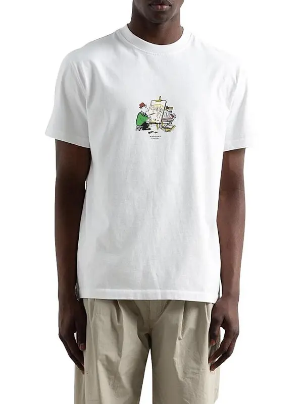 EDMMOND STUDIOS Avant Garde Printed T-shirt - Plain White