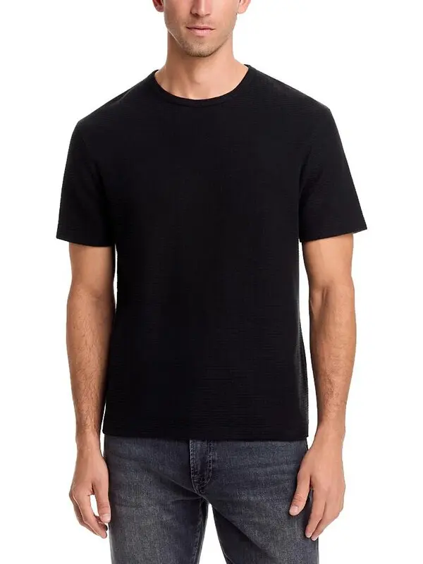 FRAME Jacquard Cotton Tee - Black