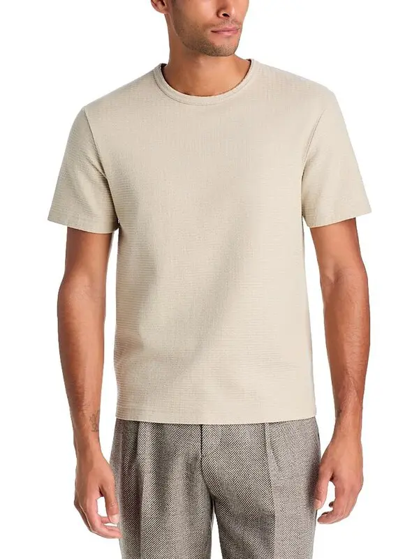 FRAME Jacquard Cotton Tee - Pale Grey