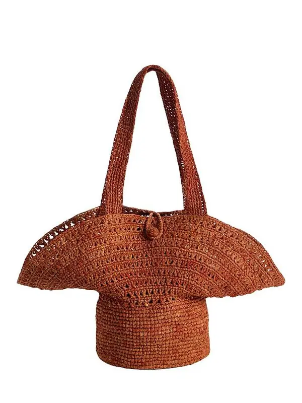 REFORMATION Sonia Raffia Hat Bag - Rustic