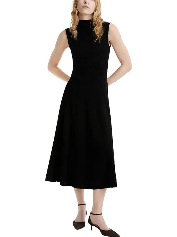 Marella Sleeveless Knit Midi Dress - Black