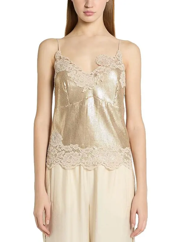 Marella Mllgiro Sequinned Camisole - Platinum