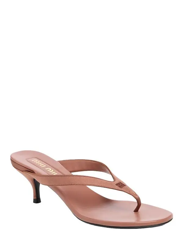 Miu Miu Thong Sandals - Cacao