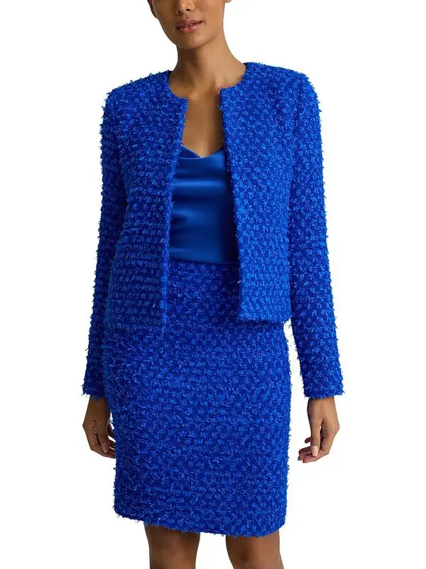 St. John Tonal Paper Eyelash Jacket - Cobalt Multi