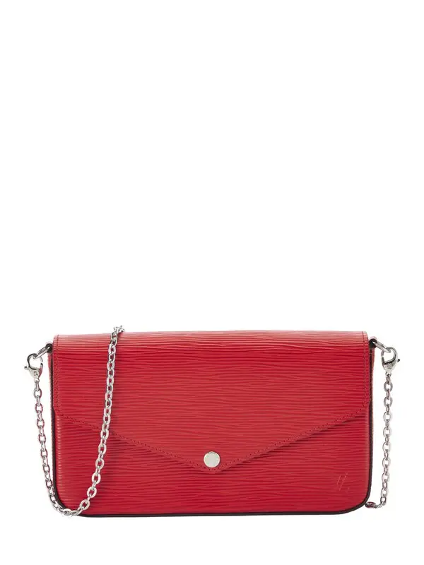 LOUIS VUITTON Epi Pochette Felicie Chain Bag - Red